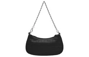 Balenciaga Le Cagole Mini Bag With Chain Crocodile Embossed - Black