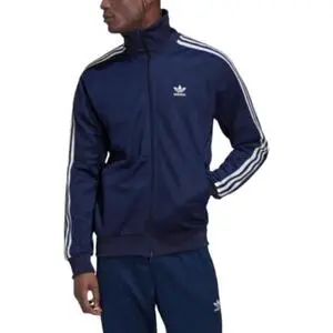 Adidas Originals Retro Sports Stripe Logo Zipper Stand Collar Jacket