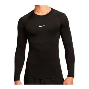 Nike Pro Dri-fit Long-sleeve Compression Fitness Top - Black