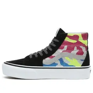 VANS Vans SK8-HI Platform 2 "After Dark Camo" High Top Sneakers Black/blue/red