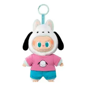 POP MART The Monsters X Hello Kitty And Friends Series Pochacco Plush Pendant - Multi-color