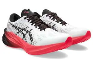 Asics Novablast 3 Wide Athletic Sneakers - White/black/red