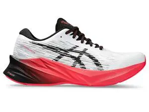 Asics Novablast 3 Wide Athletic Sneakers - White/black/red