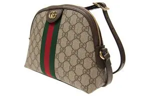 Gucci Ophidia Gg Stripe Webbing Canvas Shoulder Bag - Cream