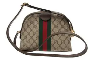 Gucci Ophidia Gg Stripe Webbing Canvas Shoulder Bag - Cream
