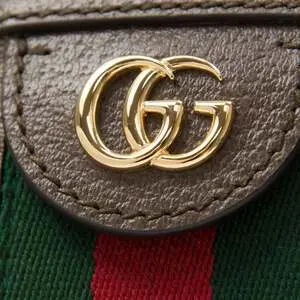 Gucci Ophidia Gg Stripe Webbing Canvas Shoulder Bag - Cream