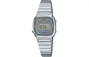 Casio Vintage Dial Steel Link Band Digital Watch - Silver