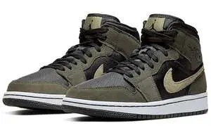 JORDAN 1 Mid Sneakers - Black/trooper-sequoia