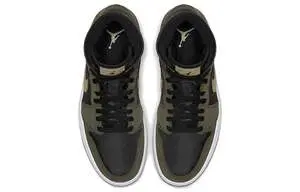 JORDAN 1 Mid Sneakers - Black/trooper-sequoia