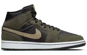 JORDAN 1 Mid Sneakers - Black/trooper-sequoia