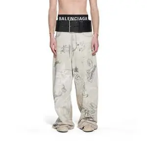 Balenciaga Graffiti Baggy Jeans