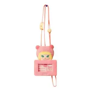 POP MART Pop Bean Fluffy And Cozy Card Holder Pendant With Molly Snug Knit Hat - Multi-color