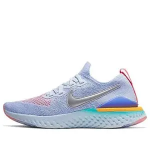 Nike Epic React Flyknit 2 Athletic Sneakers - Blue/pink/silver