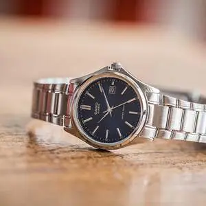 Casio Stainless Steel Link Strap Water Resistant Analog Quartz Watch