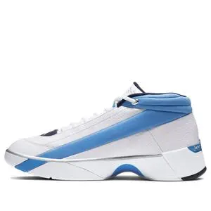 JORDAN Air Team Showcase 'unc' Mid Top Leather Basketball Sneakers - White