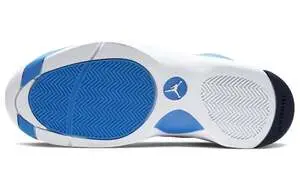 JORDAN Air Team Showcase 'unc' Mid Top Leather Basketball Sneakers