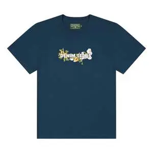 DENIM TEARS Denim Tears Cotton Floral Logo T-shirt 'navy' Navy