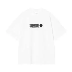 Carhartt Work In Progress Deconstructed Label Short Sleeve T-shirt - White