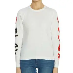 Play Comme Des Garcon Long Sleeve T-shirt With Heart Motif