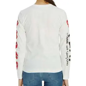 Play Comme Des Garcon Long Sleeve T-shirt With Heart Motif