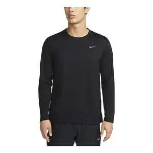 Nike Dri-fit Uv Long-sleeve Running T-shirt - Black/white