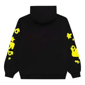 SP5DER Graphic Hoodie - Onyx/yellow
