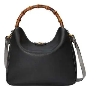 Gucci Diana Shoulder Bag With Bamboo Handle - Black