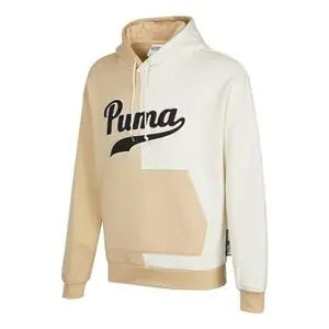 PUMA Colorblock Fleece Lined Hoodie - Tan