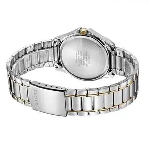 Casio Stainless Steel And Gold-tone Link Watch With Quartz Movement