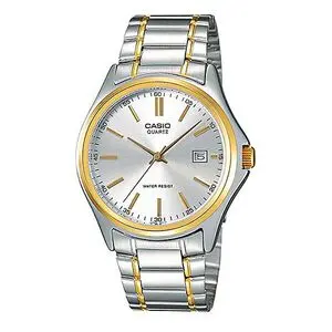 Casio Stainless Steel And Gold-tone Link Watch With Quartz Movement - Silver