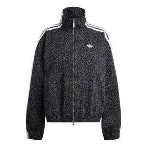 Adidas Firebird Oversized Printed Jacket - Black/grey Six