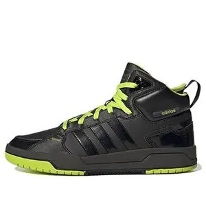 Adidas Neo High Top Lace-up Sneakers - Black/green