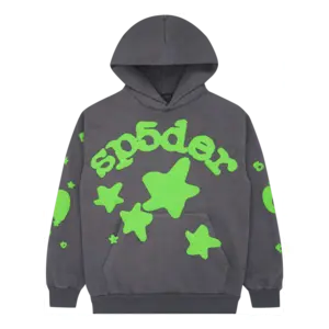 SP5DER Sp5der Beluga Hoodie Slate Grey/green