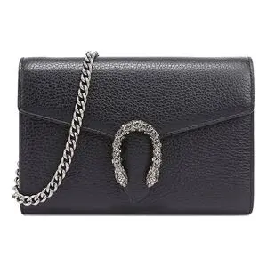 Gucci Dionysus Tiger Head Leather Chain Shoulder Messenger Bag Mini - Black
