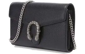 Gucci Dionysus Tiger Head Leather Chain Shoulder Messenger Bag Mini - Black