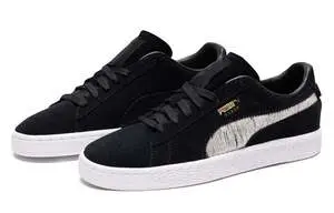 PUMA Suede Ripped Denim Low Top Sneakers