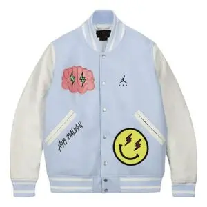 JORDAN X J Balvin Varsity Jacket - Blue/white