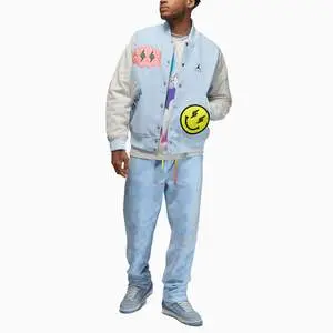 JORDAN X J Balvin Varsity Jacket - Blue/white