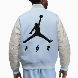 JORDAN X J Balvin Varsity Jacket - Blue/white