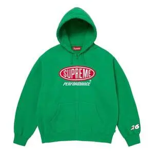 Supreme Ss26 Performance Zip Up Hooded Sweatshirt - Green