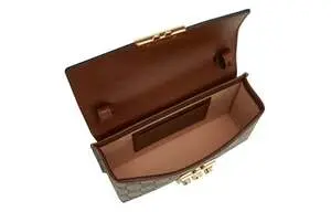 Gucci Padlock Metallic Logo Canvas Box Mini Handbag