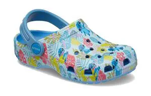 CROCS X Disney Classic Clog "stitch Hawaiian Print - Oxygen