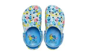 CROCS X Disney Classic Clog "stitch Hawaiian Print - Oxygen