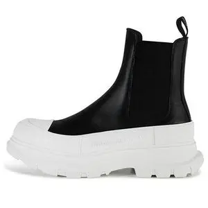 Alexander McQueen Leather Chelsea Boots - Black/white