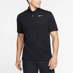 Nike Solid Color Casual Outdoor Sports Golf Short Sleeve Polo Black Polo Shirt - Multi-color
