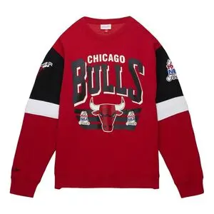 Mitchell & Ness X Nba Chicago Bulls All Over Crew Sweatshirt - Red/black