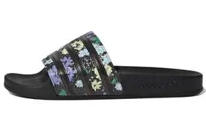 Adidas Adilette Slide "floral - Black