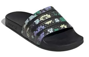 Adidas Adilette Slide "floral - Black