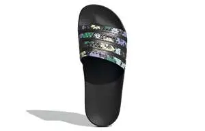 Adidas Adilette Slide "floral - Black