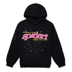 SP5DER P*nk V2 Hoodie - Black/pink
